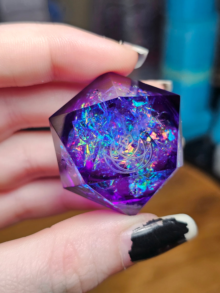 Pre-order ElectroHex 33mm D20 – Cassiopeia Dice